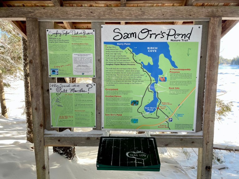 Sam Orr Pond Trail in the Caughey-Taylor Nature Preserve - Out & Across
